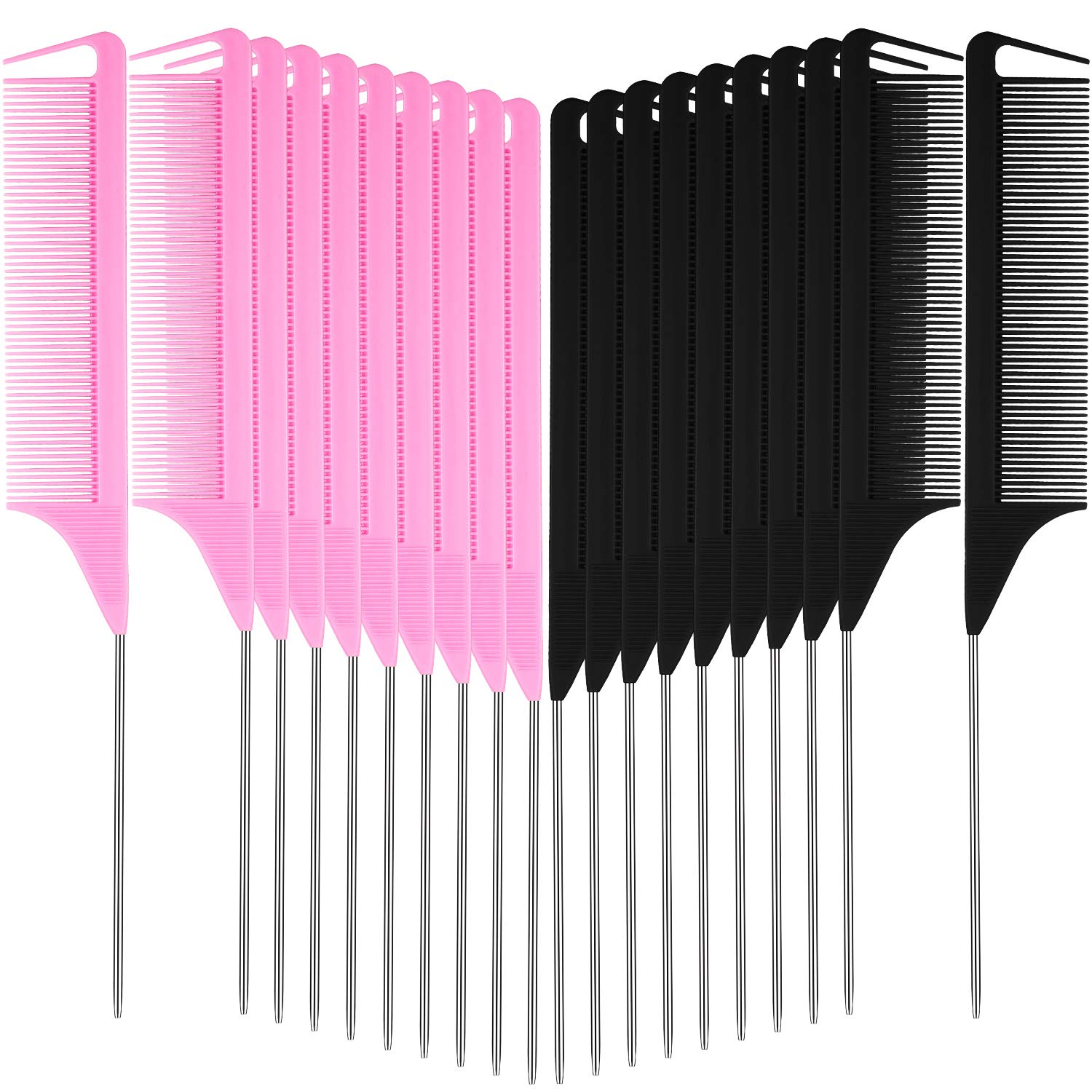 Amazon.com : Patelai 30 Pieces Parting Comb for Braids Hair Rat Tail ...