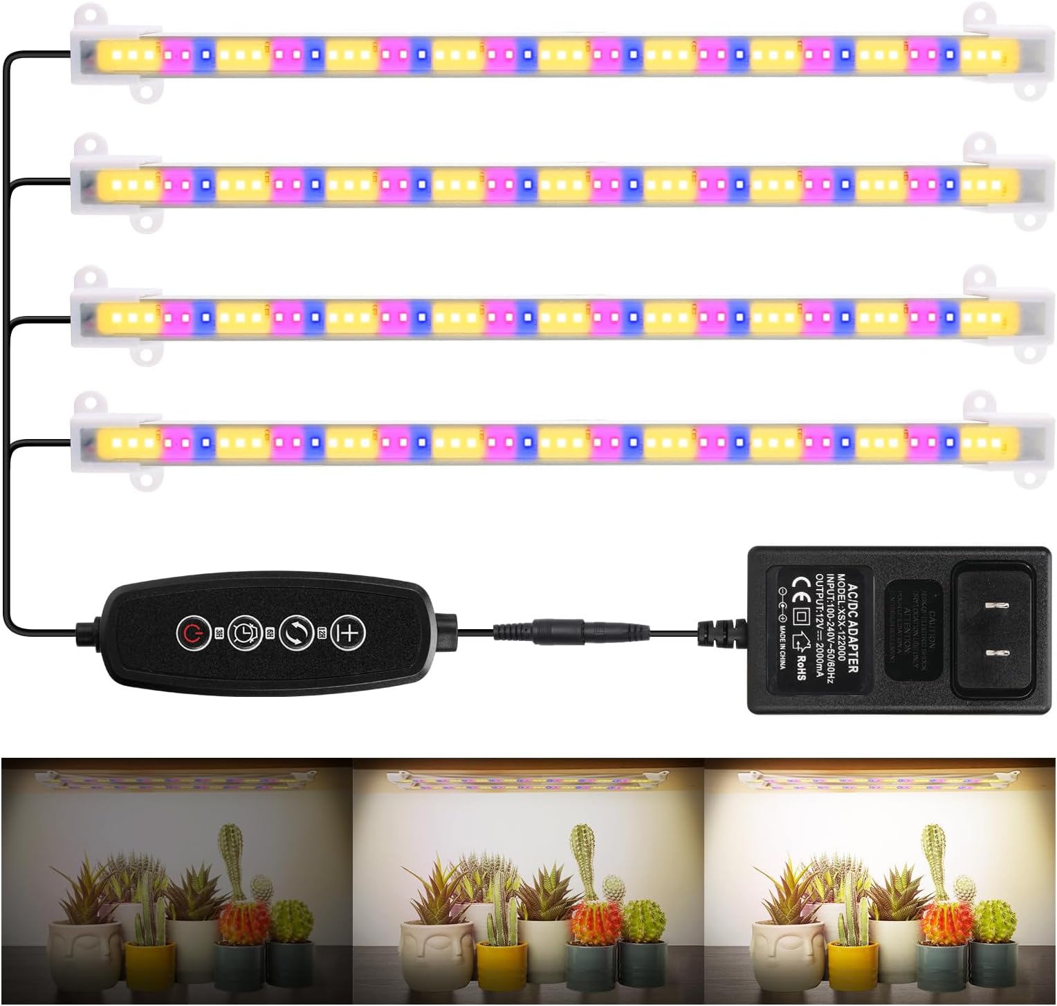 Amazon.com: Mosthink Grow Lights Full Spectrum, LED Grow Lights Strips ...