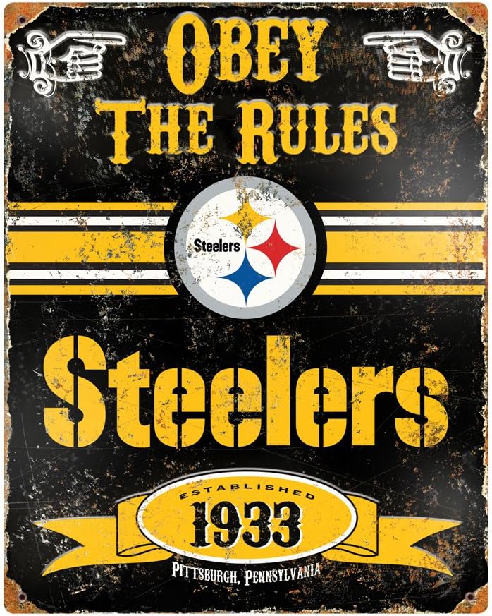 Amazon.com: Fan Creations Pittsburgh Steelers Fans Welcome Sign, Multi ...
