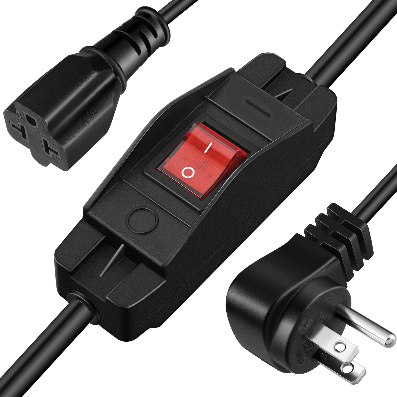 4 in 1 Heavy Duty Power On/Off Switch Extension Cord 12-AWG 20A 125V ...