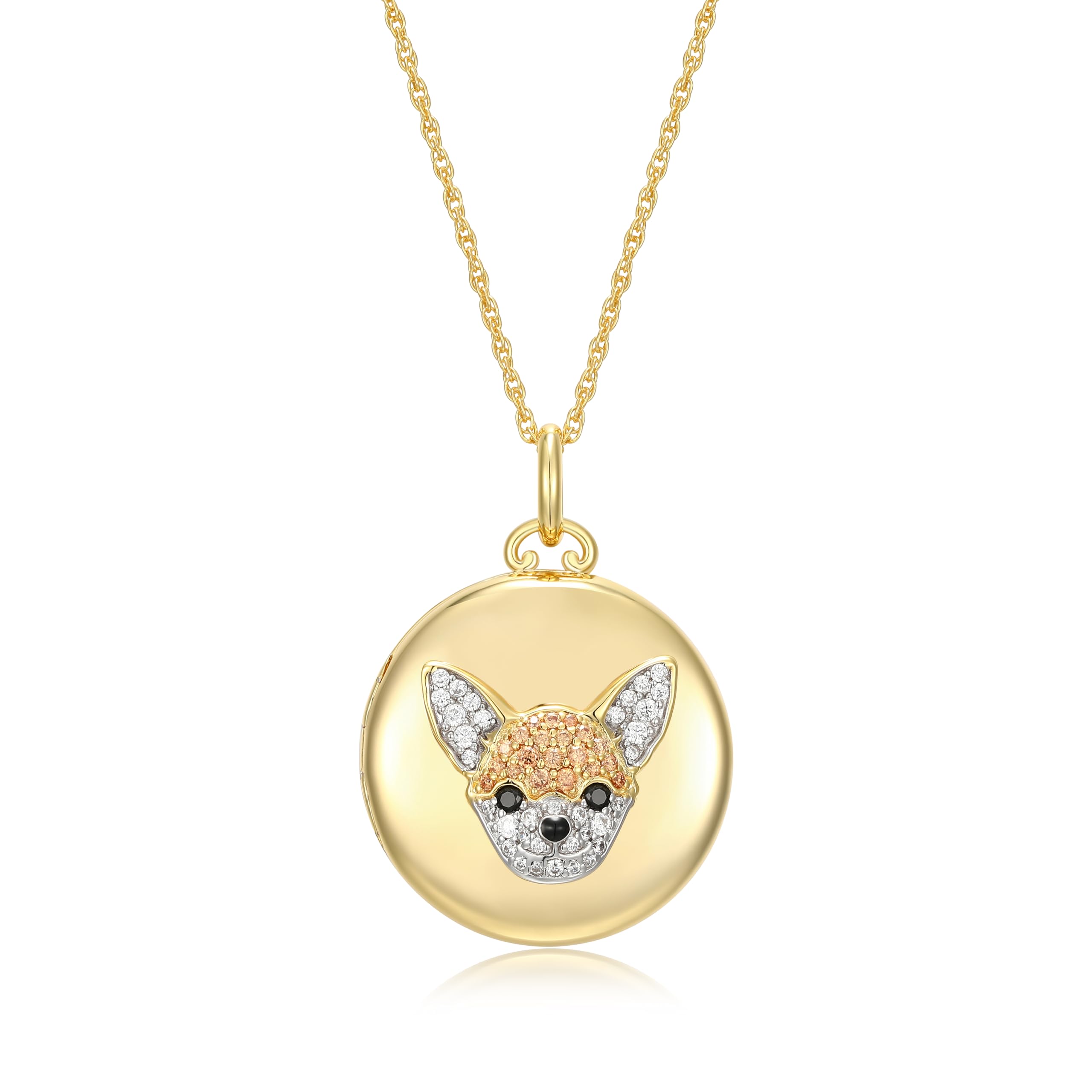 Amazon.com: SCAMPER & CO .925 Sterling Silver 18K Gold Plated Chihuahua ...