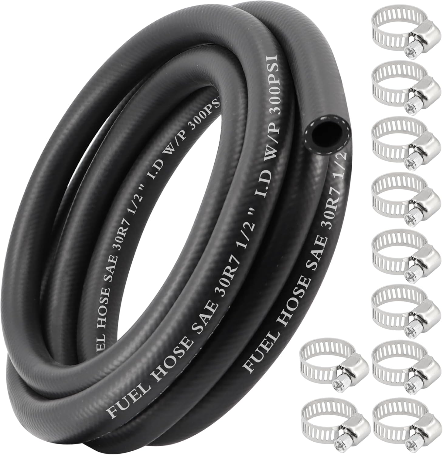 Amazon.com: 1/2 Inch 10Ft Fuel Line Hose Push Lock NBR Rubber SAE 30R7 ...