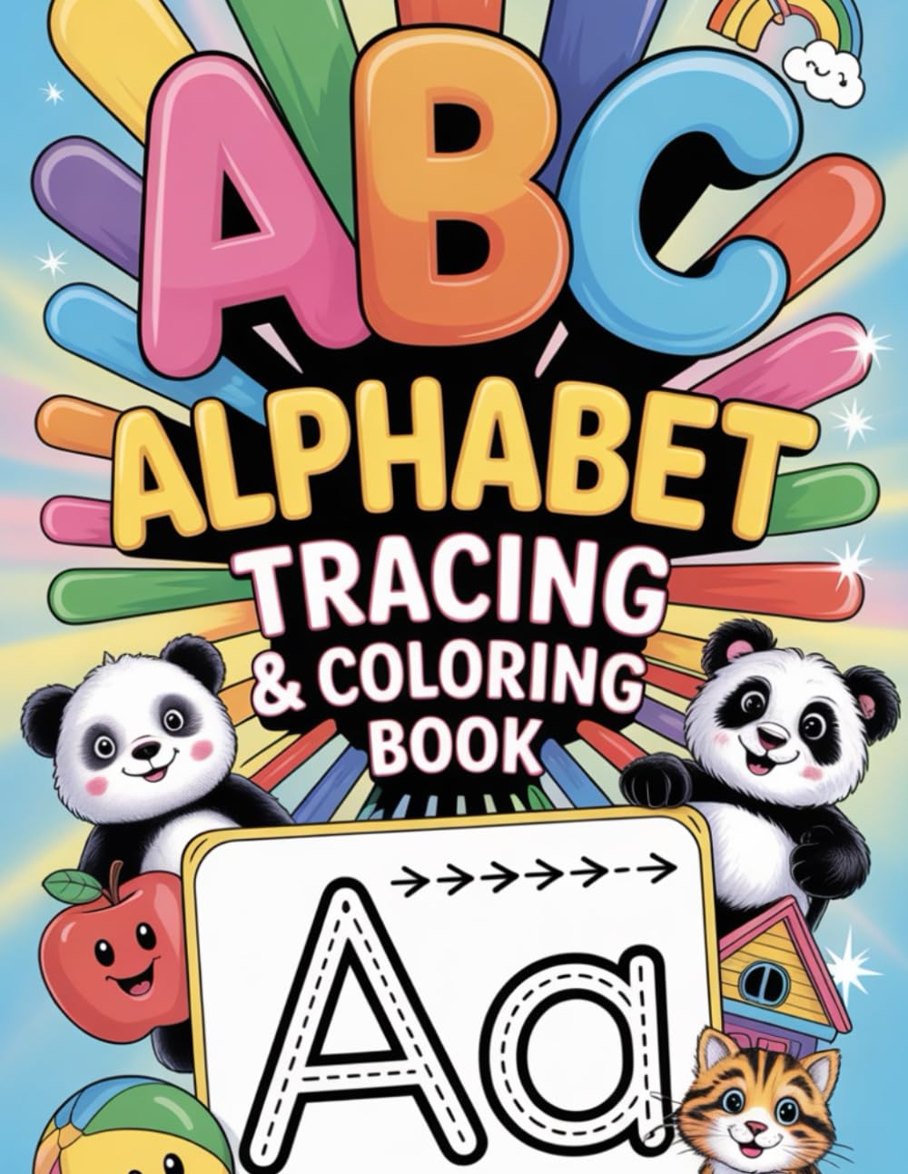 ABC Alphabet Tracing & Coloring Book for Kids Ages 4–8: Uppercase ...