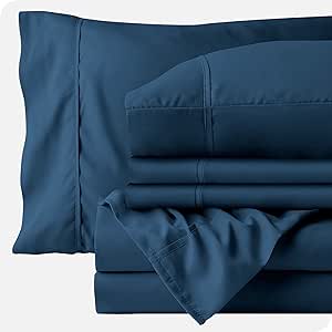 Amazon.com: Navy Blue Twin XL Sheet Set 6 Piece Sheets Set for ...