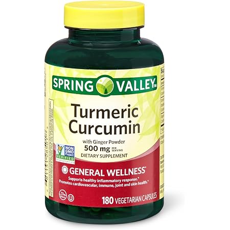 Amazon.com: Turmeric Curcumin with Black Pepper - Spring Valley 1500 mg ...
