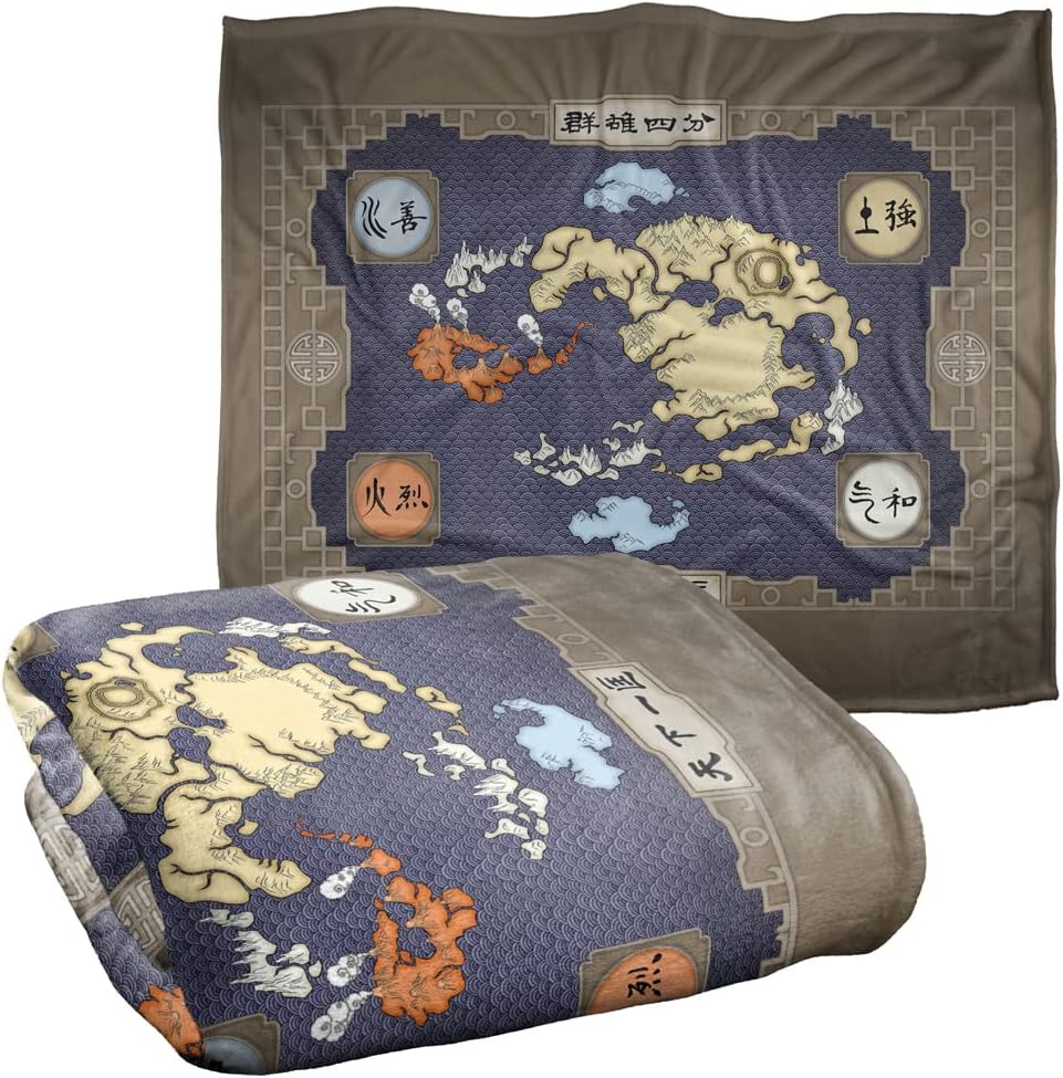 Amazon.com: Avatar The Last Airbender Blanket, 50"x60" Map Silky Touch ...