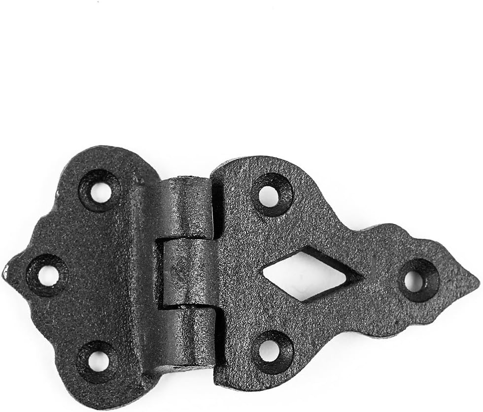 Renovators Supply Manufacturing Cabinet Hinges 2 in. Black Wrought Iron ...