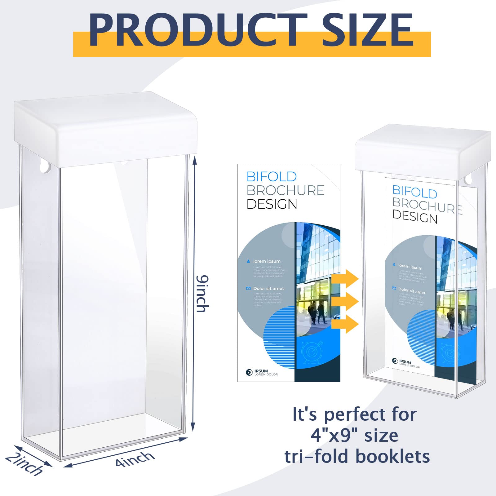 Snapklik.com : Remerry 4 Pieces Acrylic Outdoor Brochure Holder 4 X 9 ...