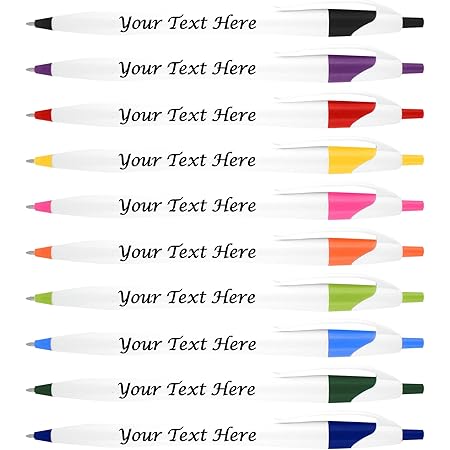 Amazon.com : Personalized Pens in BLACK INK With your Custom Logo or ...