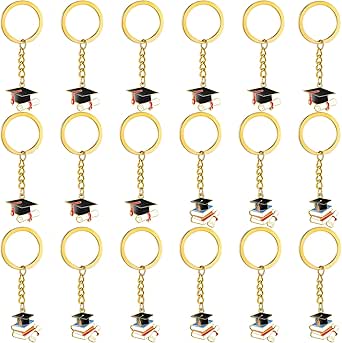 Landical 18-Piece Graduation Keychains - Zinc Alloy Key Chains for Boys ...