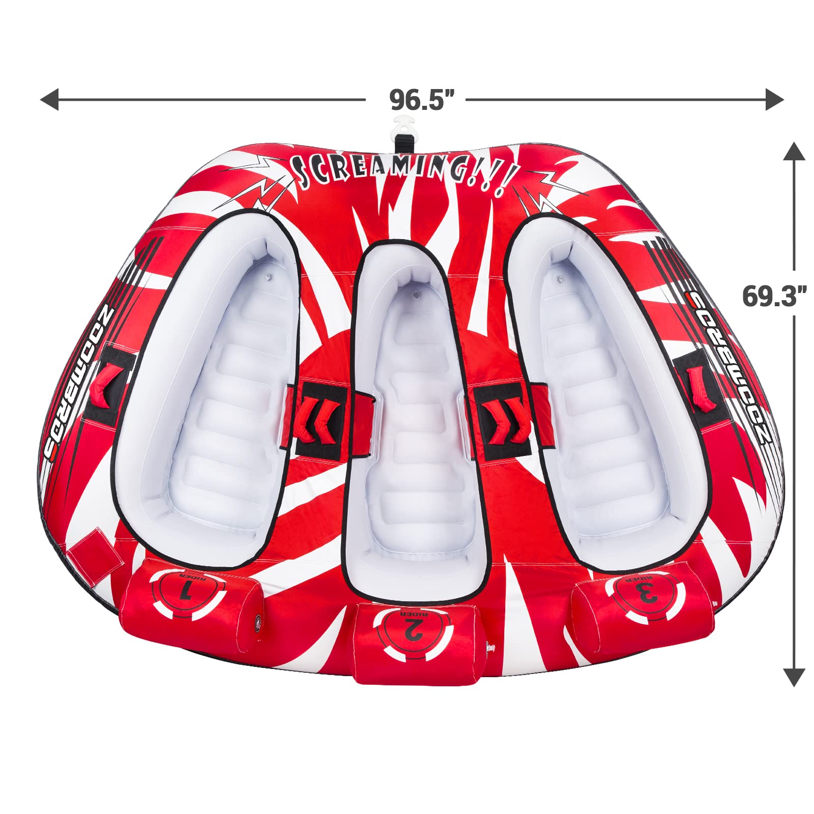 Snapklik.com : ZOOMBROS Towable Tubes For Boating 3 Person, Water Tubes ...