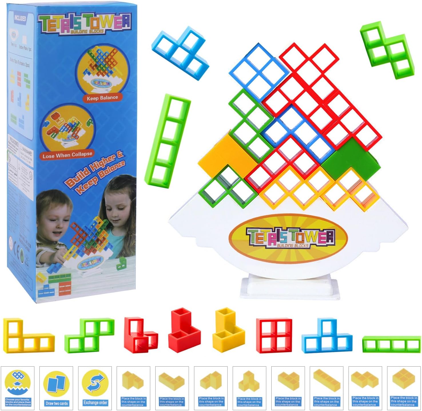 Fizdoqg Tetris Balance Toy, Creative Stacking Game Toy, Balance Toy ...