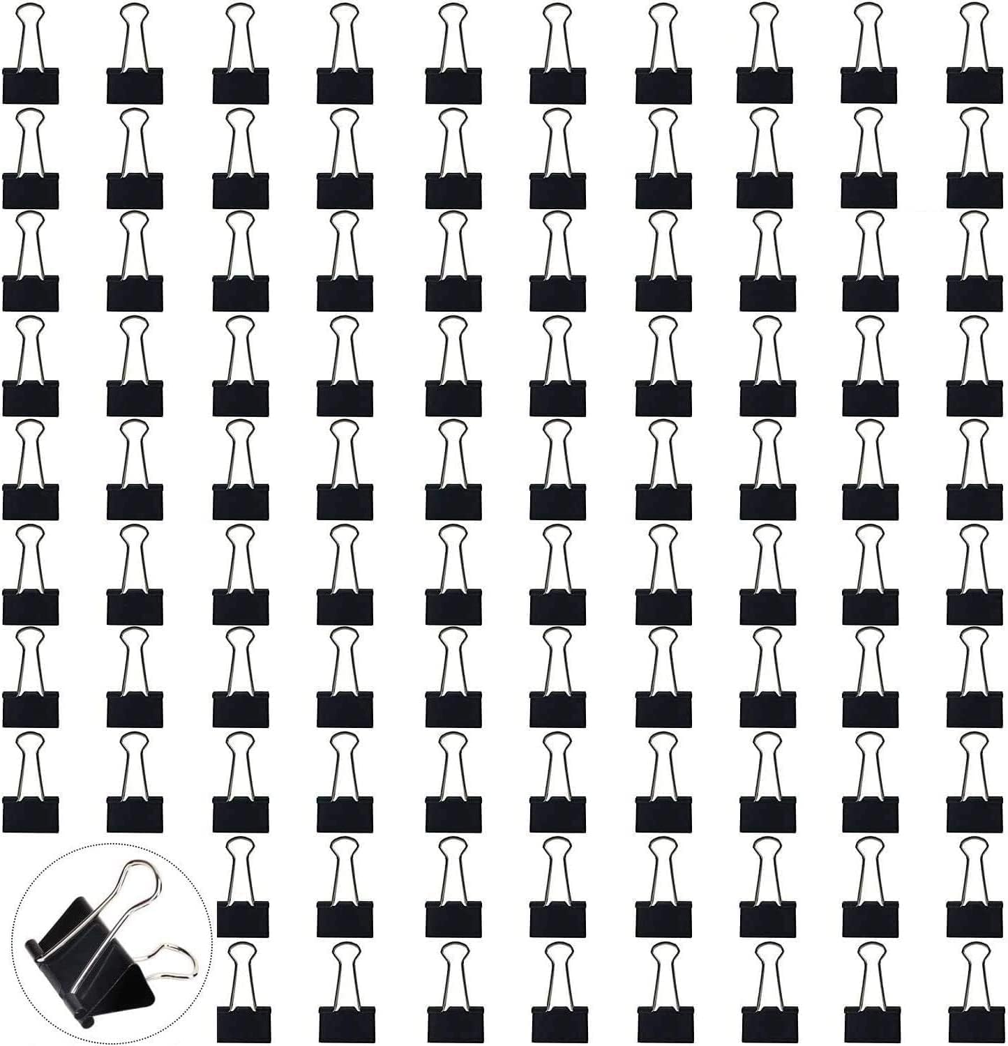 Amazon.com: 50 PCS Metal Small Binder Clips Small for Paperwork, 3/4 ...