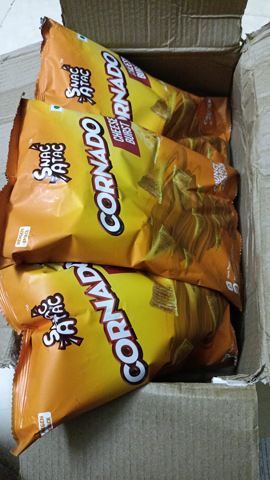 Cornado Cheese Burst Corn Chips Pack of 3 - 300g : Amazon.in: Grocery ...