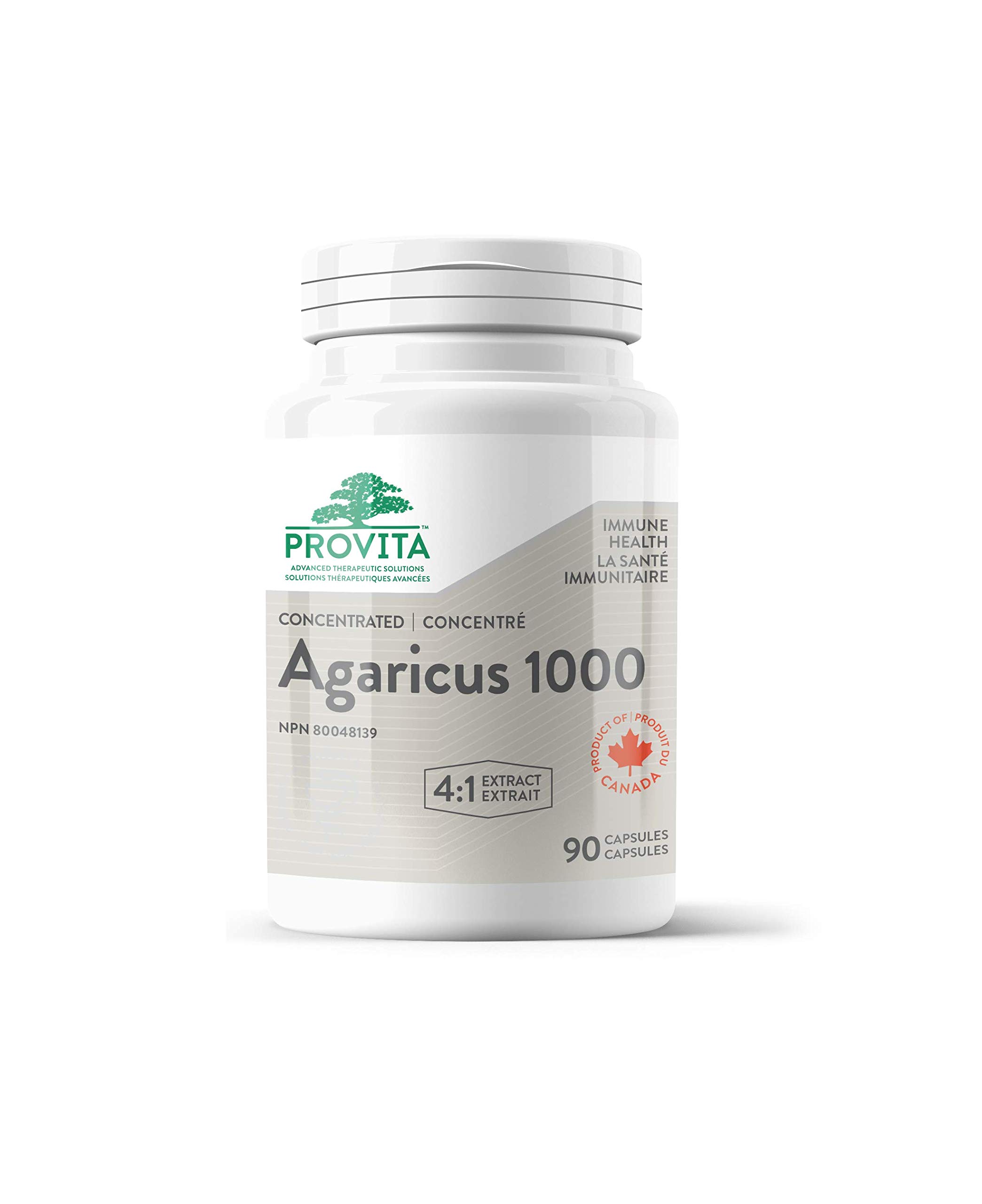 Agaricus 1000 by Provita Nutrition (Canadian Made) 90 Capsules : Amazon ...