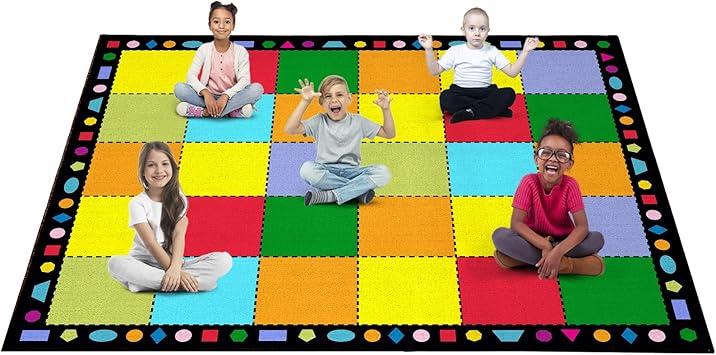 Amazon.com: Booooom Jackson Classroom Rug Large Colorful Classroom ...