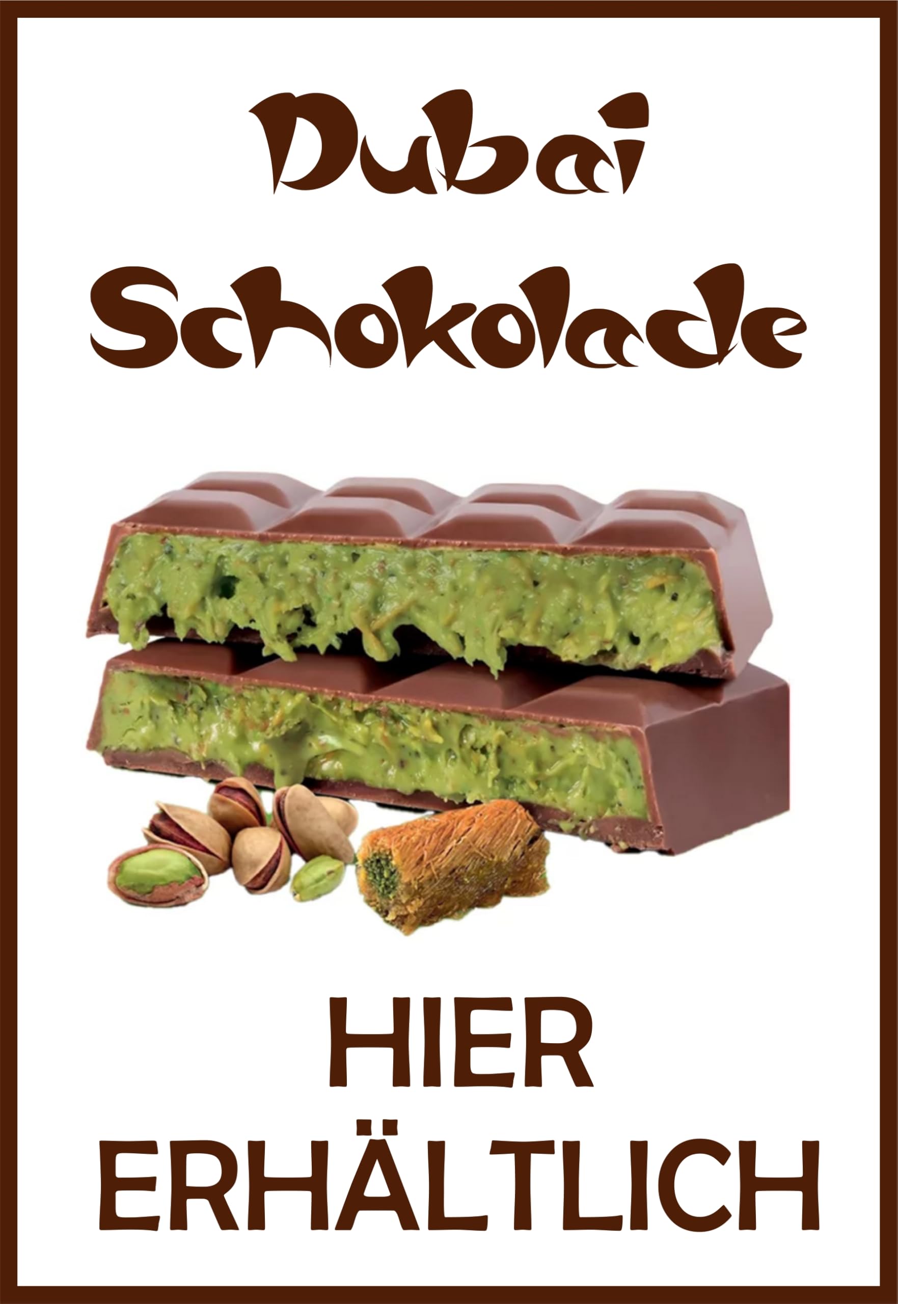 Daged Dubai Chocolate Here Available Sticker 23 x 16 cm Premium ...