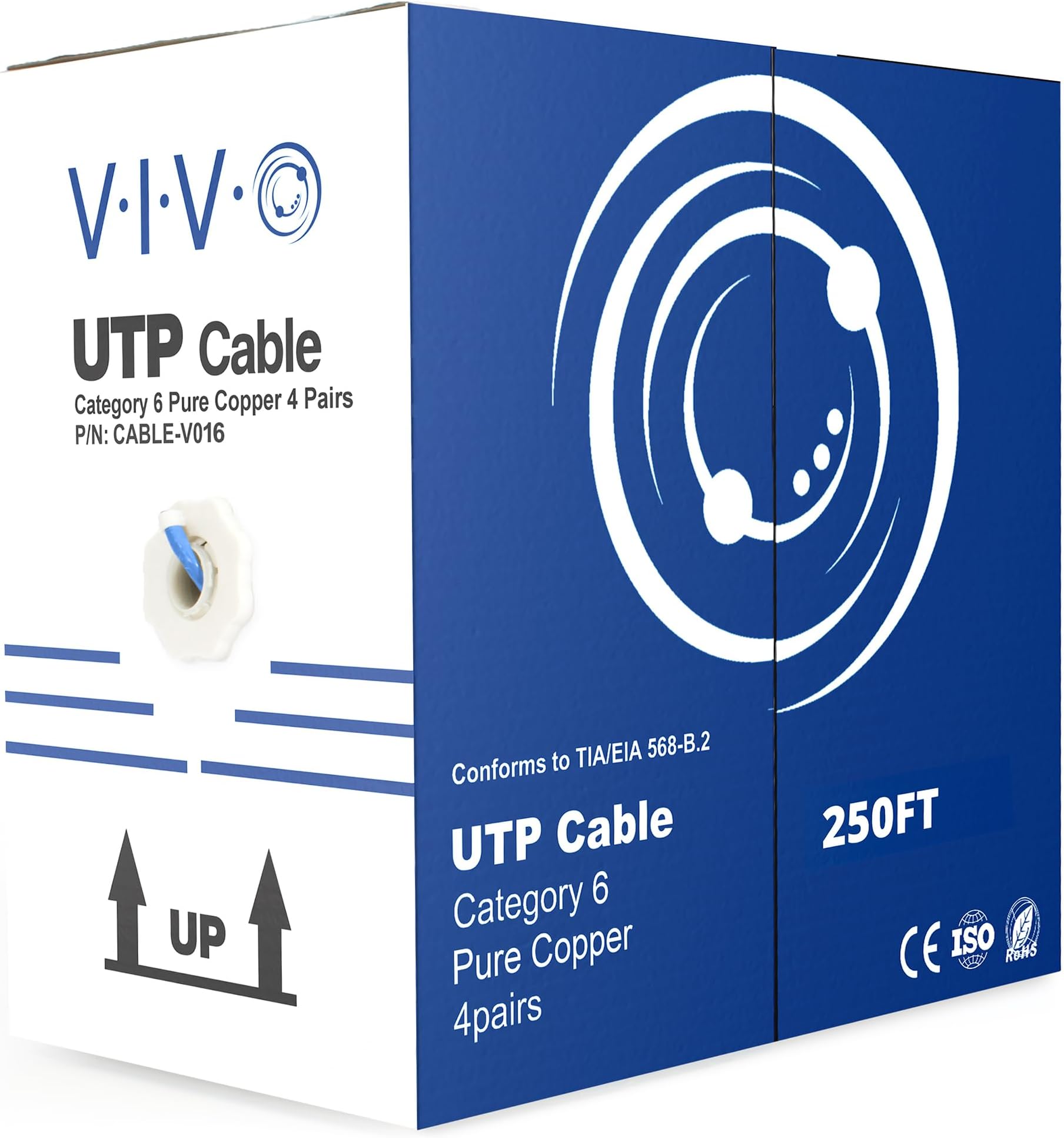 Amazon.com: StarTech.com Bulk Cat 6 Ethernet Cable - 1000 ft. (304,8m ...