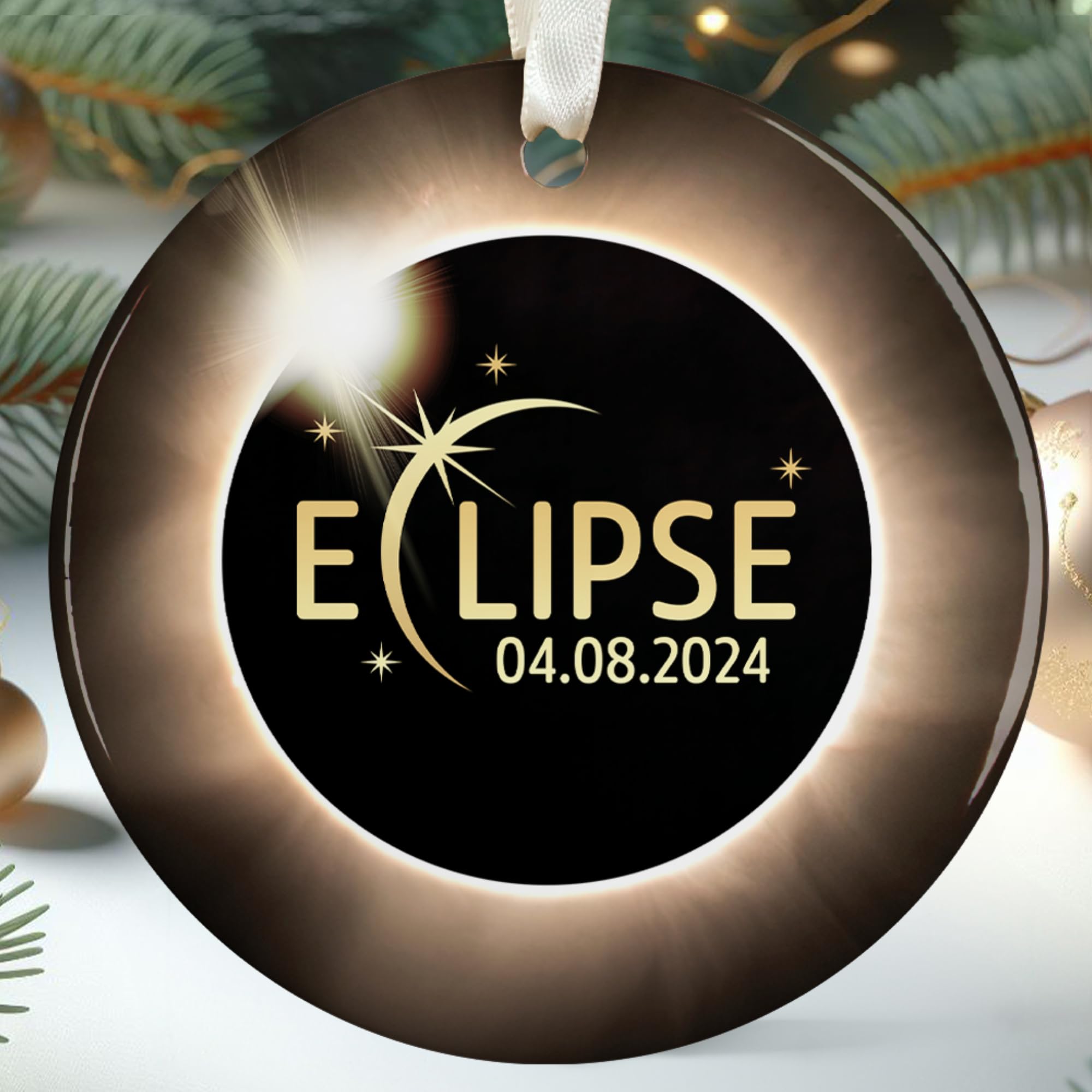Amazon.com: Solar Eclipse Ornament - Solar Eclipse 2024 Ornament, Solar ...
