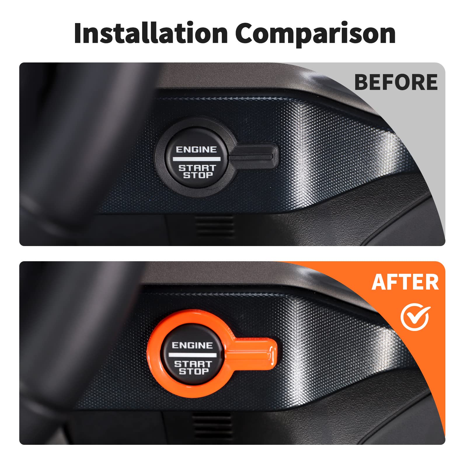 Snapklik.com : Bronco Push Start Button Cover Spin Engine Start Stop ...