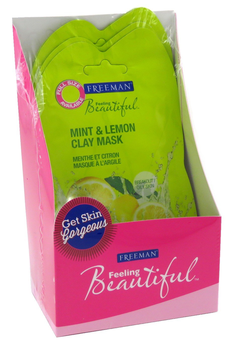 Amazon.com : Freeman Facial Mint & Lemon Clay Mask Packette (6 Pieces ...