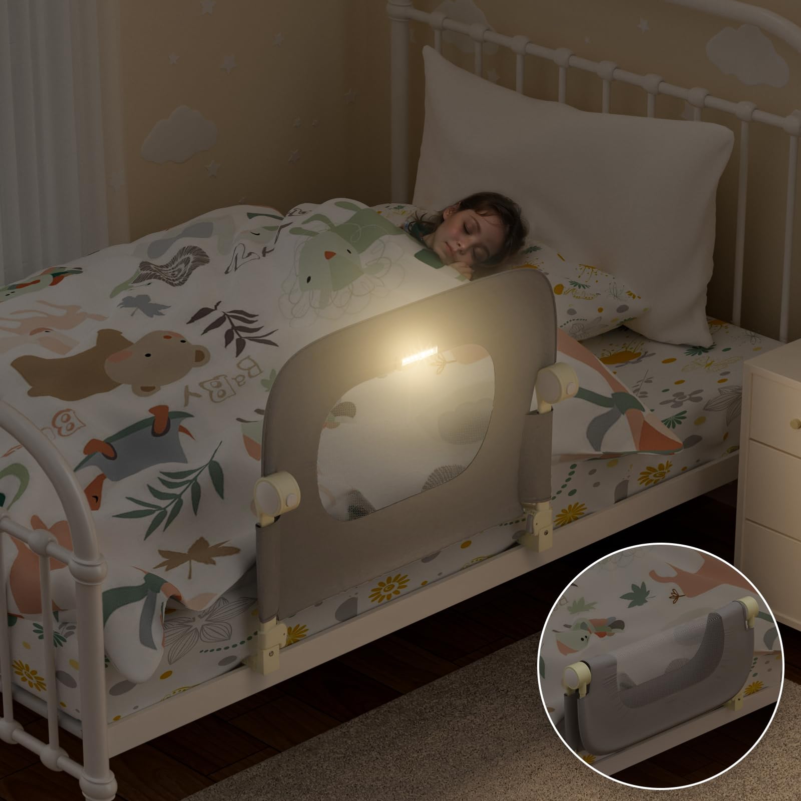 Amazon.com: LATIBELL Bed Rail for Toddlers, 31.5" Toddler Bed Rails ...