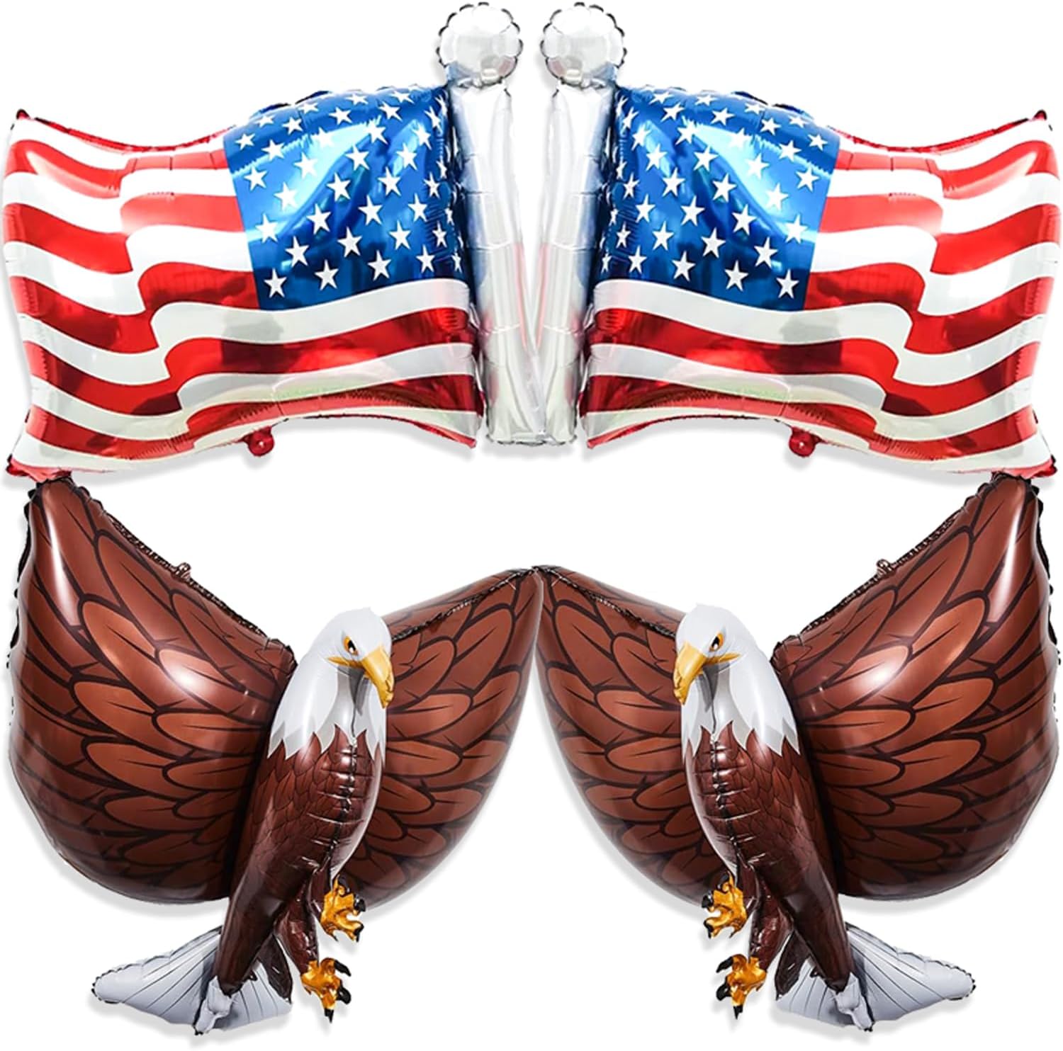 Amazon.com: 4 PCS American Flag Balloons Eagles Balloon, Large 3D Eagle ...