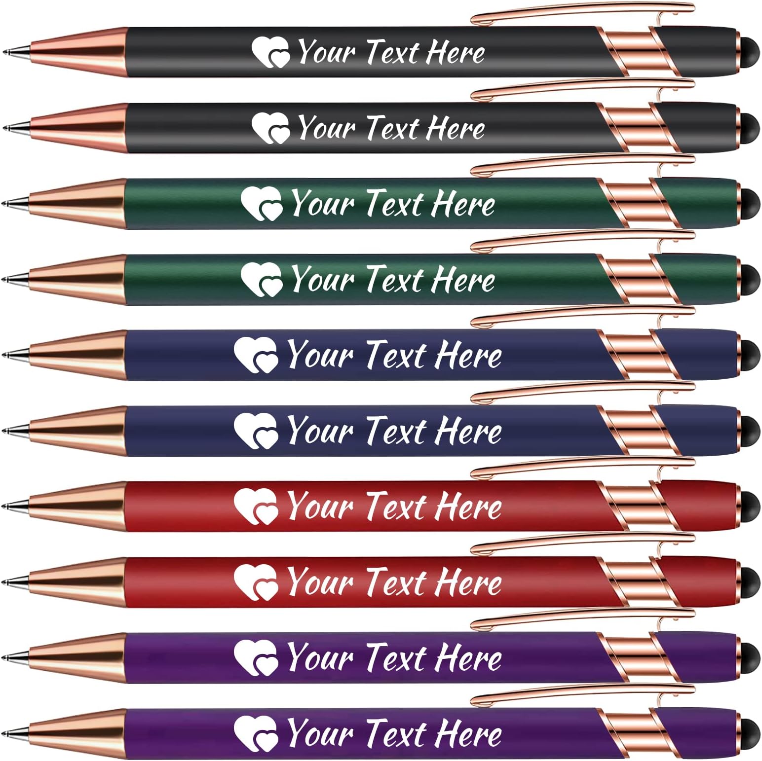 Amazon.com : 100 Pack Custom Pens-Retractable Ballpoint Pen-Click Pen ...