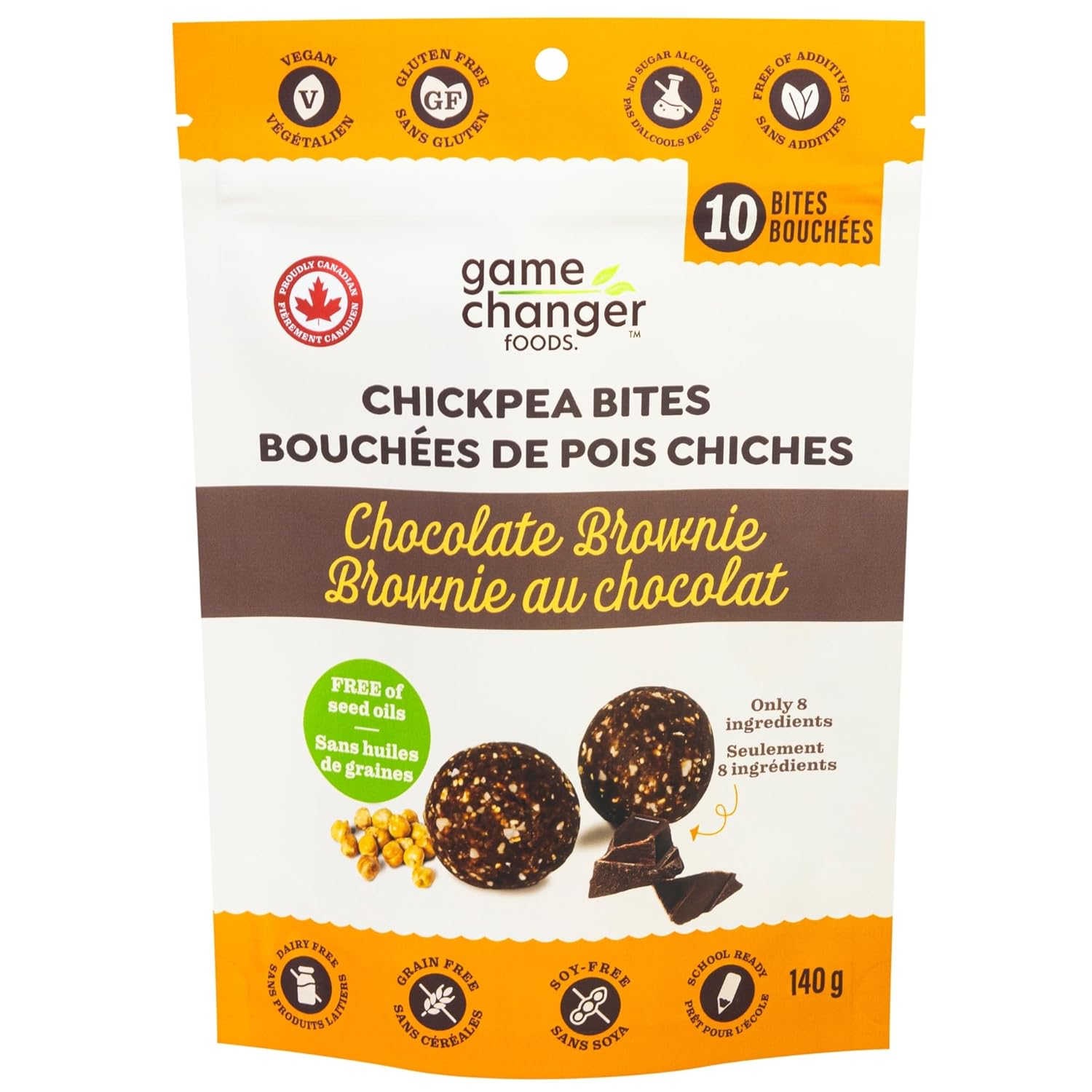 Amazon.com: Chickpea Snack Bites Chocolate Brownie, 3-Pack, 140g bags ...