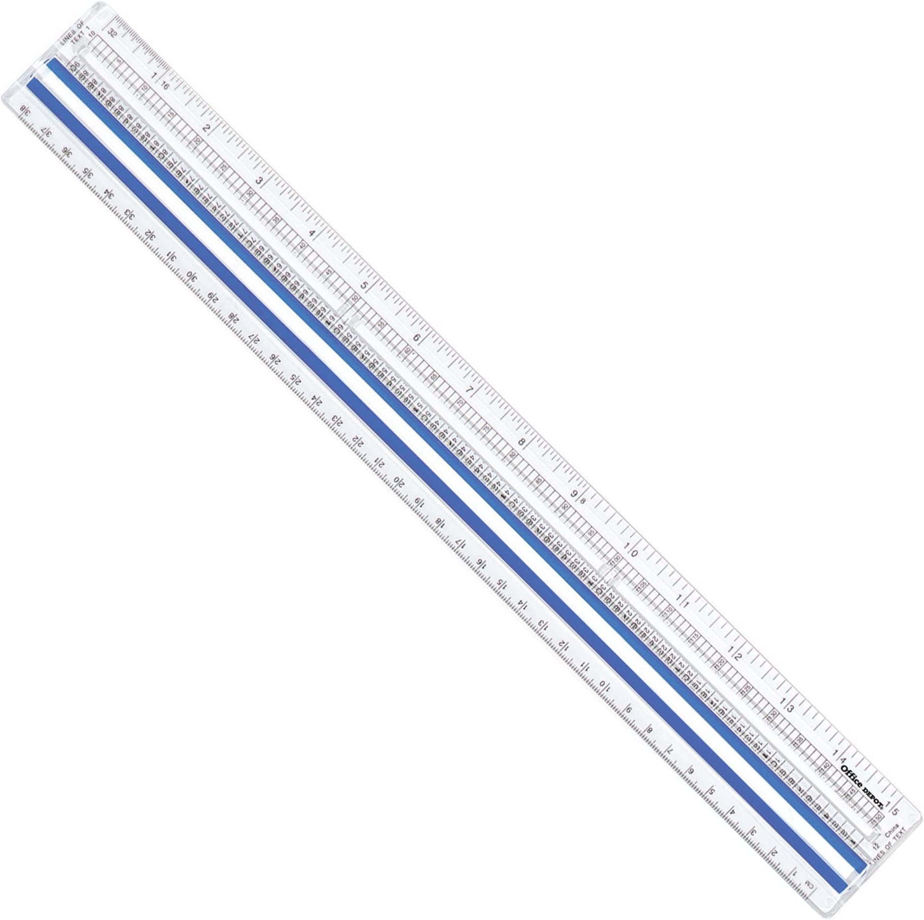 Amazon.com : Office Depot Magnifying Ruler, 15in., Clear, 55247 : Tape ...