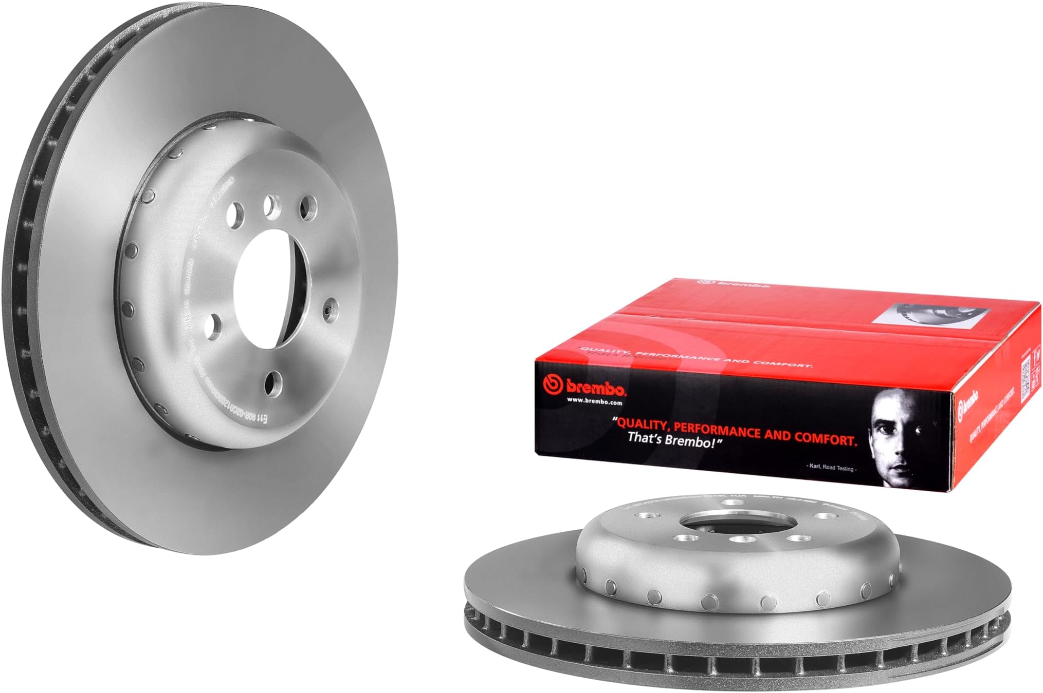 Amazon.com: Brembo 09.D095.13 Composite two piece UV Coated vented ...