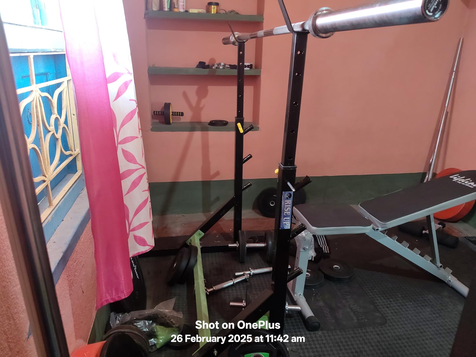 RISE UP™ Squat Stand with Shoulder, Bench,Biceps, rack, Fully ...