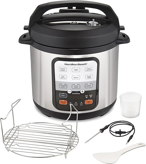 Amazon.com: Hamilton Beach 6-in-1 Electric Pressure Cooker with ...