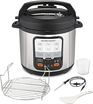 Amazon.com: Hamilton Beach 6-in-1 Electric Pressure Cooker with ...