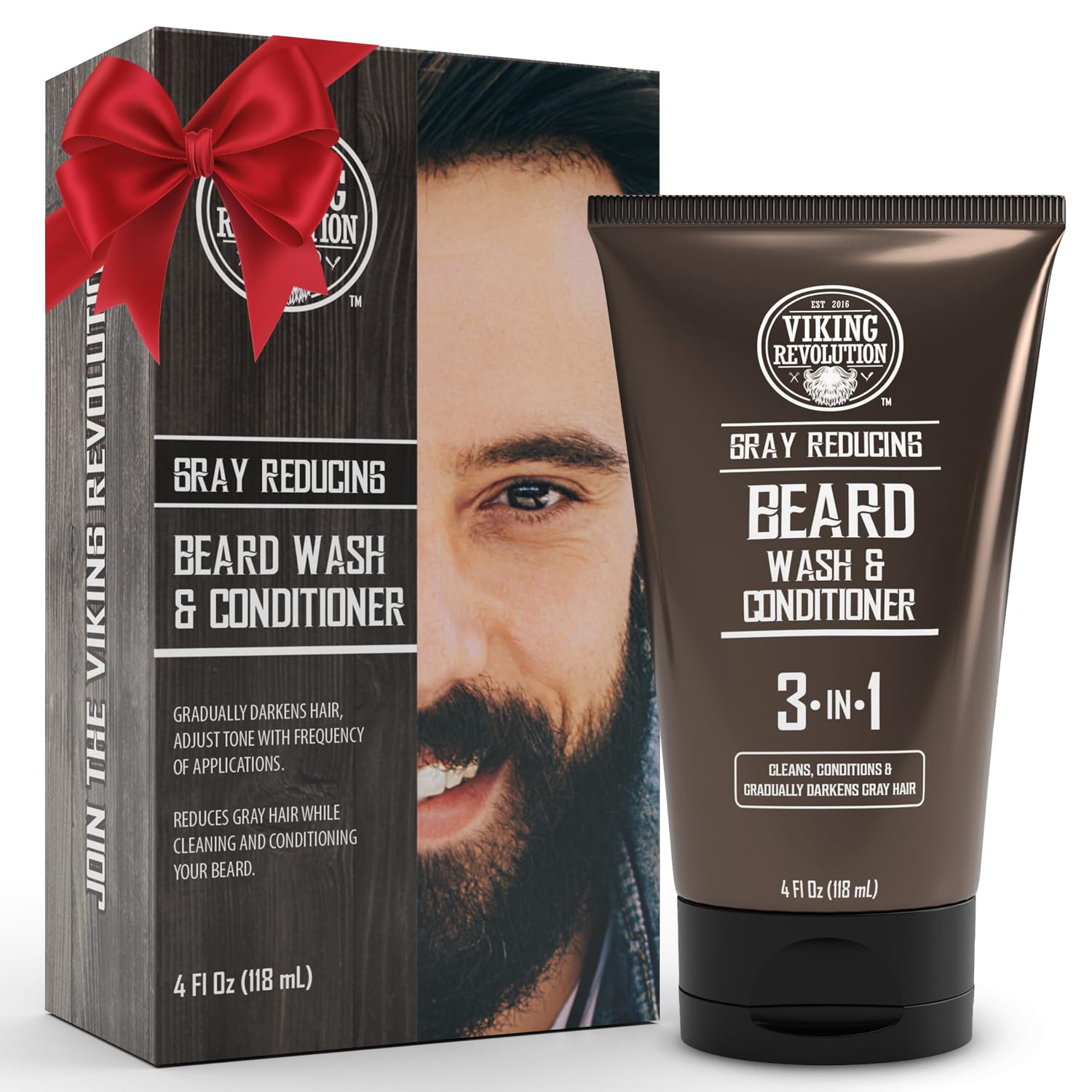 Amazon.com: Viking Revolution Mens Beard Dye for Men Dark Brown - Grey ...