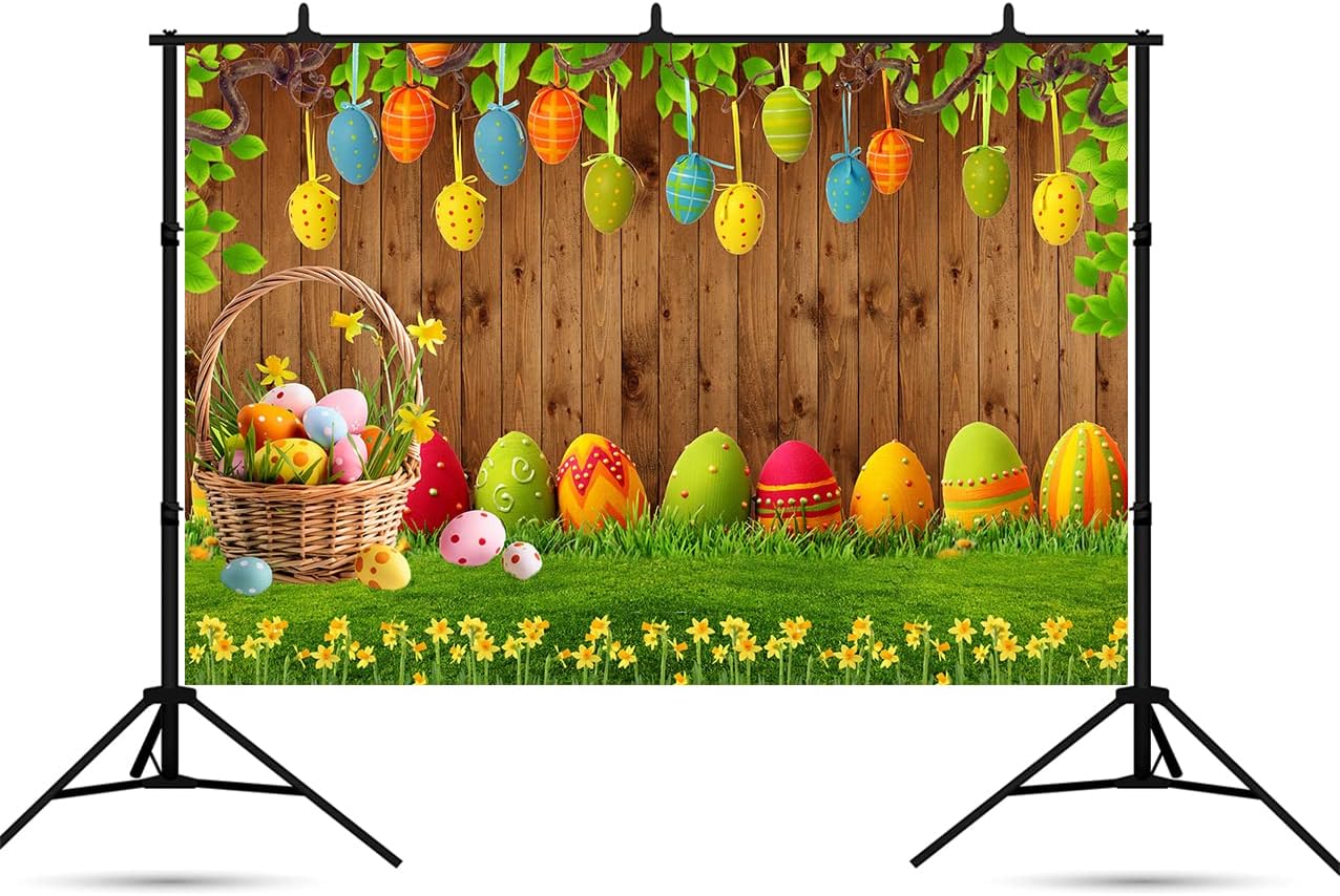 Amazon.com : 8X6ft Easter Photography Background Colorful Eggs ...