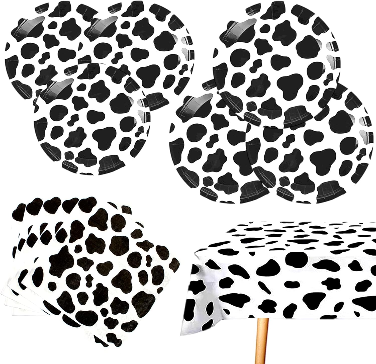 Amazon.com: Bienyosso 41 Pcs Cow Print Party Supplies, Cow Party ...