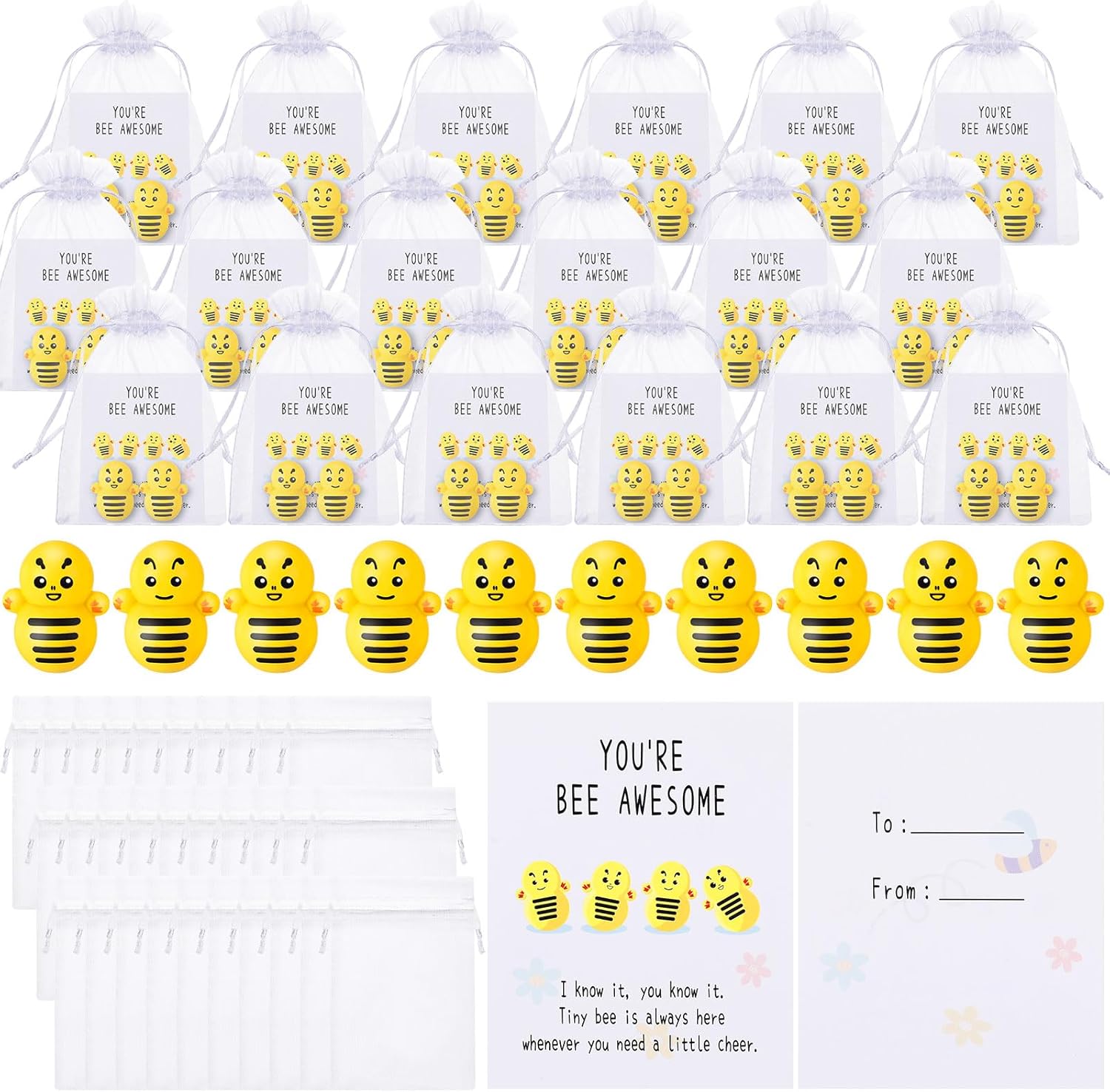 Amazon.com: Hiboom 100 Sets Employee Appreciation Gifts Bee Gifts ...