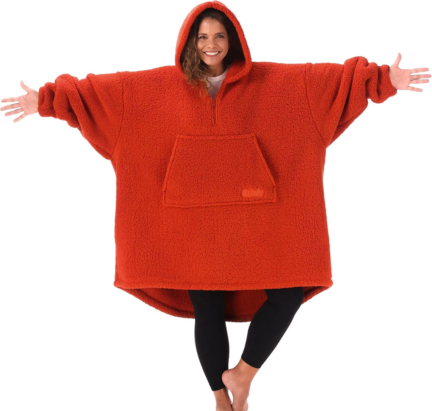 THE COMFY Teddy Bear Quarter-Zip | Oversized Microfiber & Sherpa ...