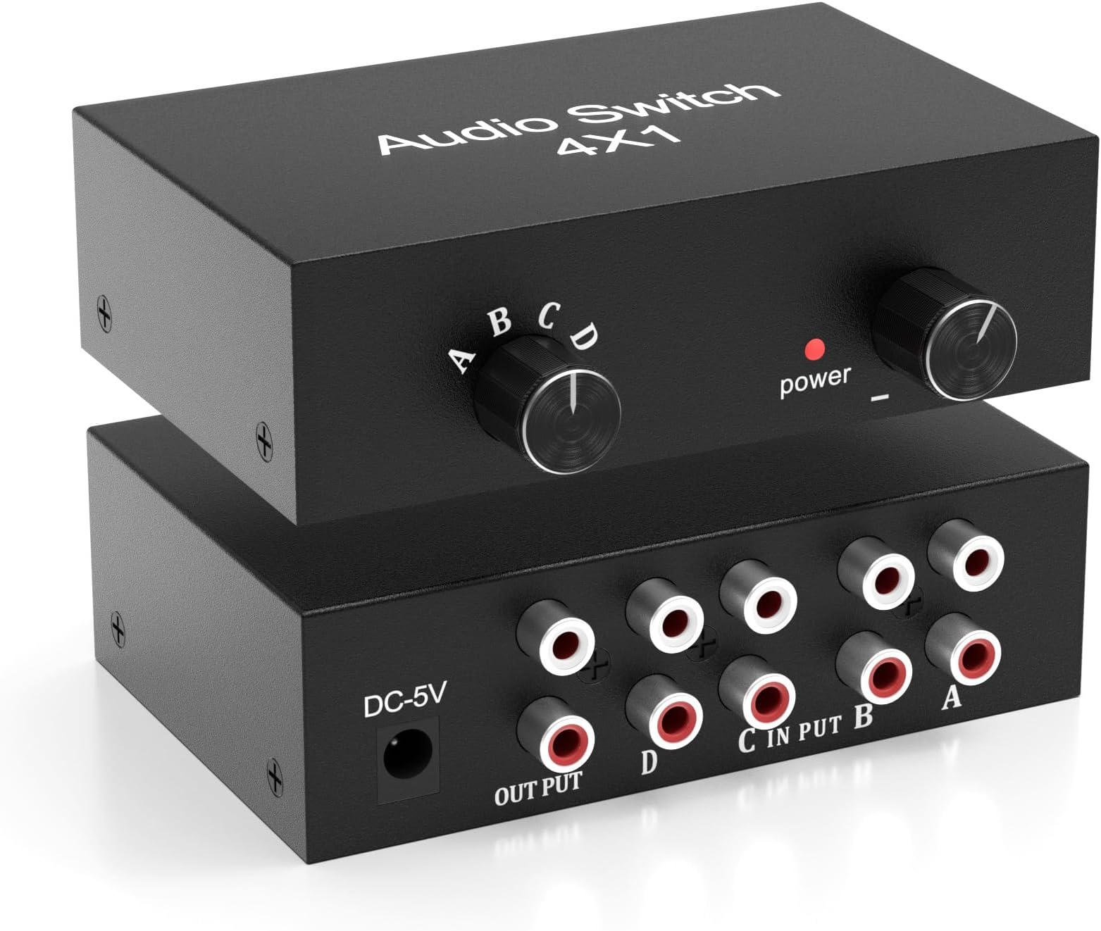 Amazon.com: Audio Switch 4 Way Bi-Directional RCA L/R Stereo Audio ...