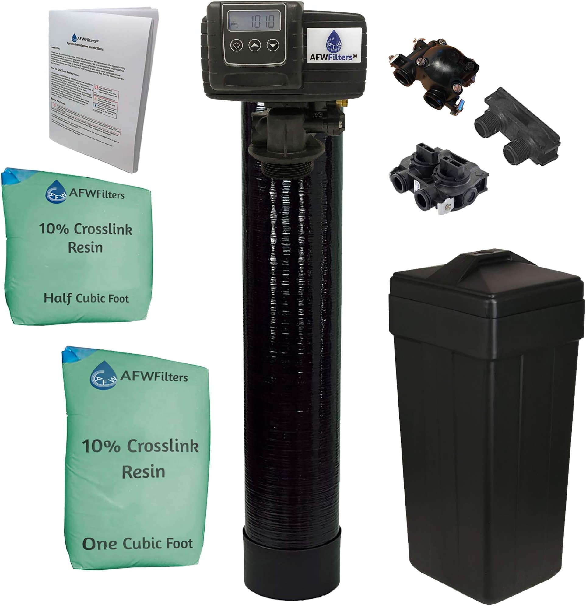 PENTAIR Fleck 5600sxt UPGRADED HIGH capacity 10% resin (32,000, Black ...