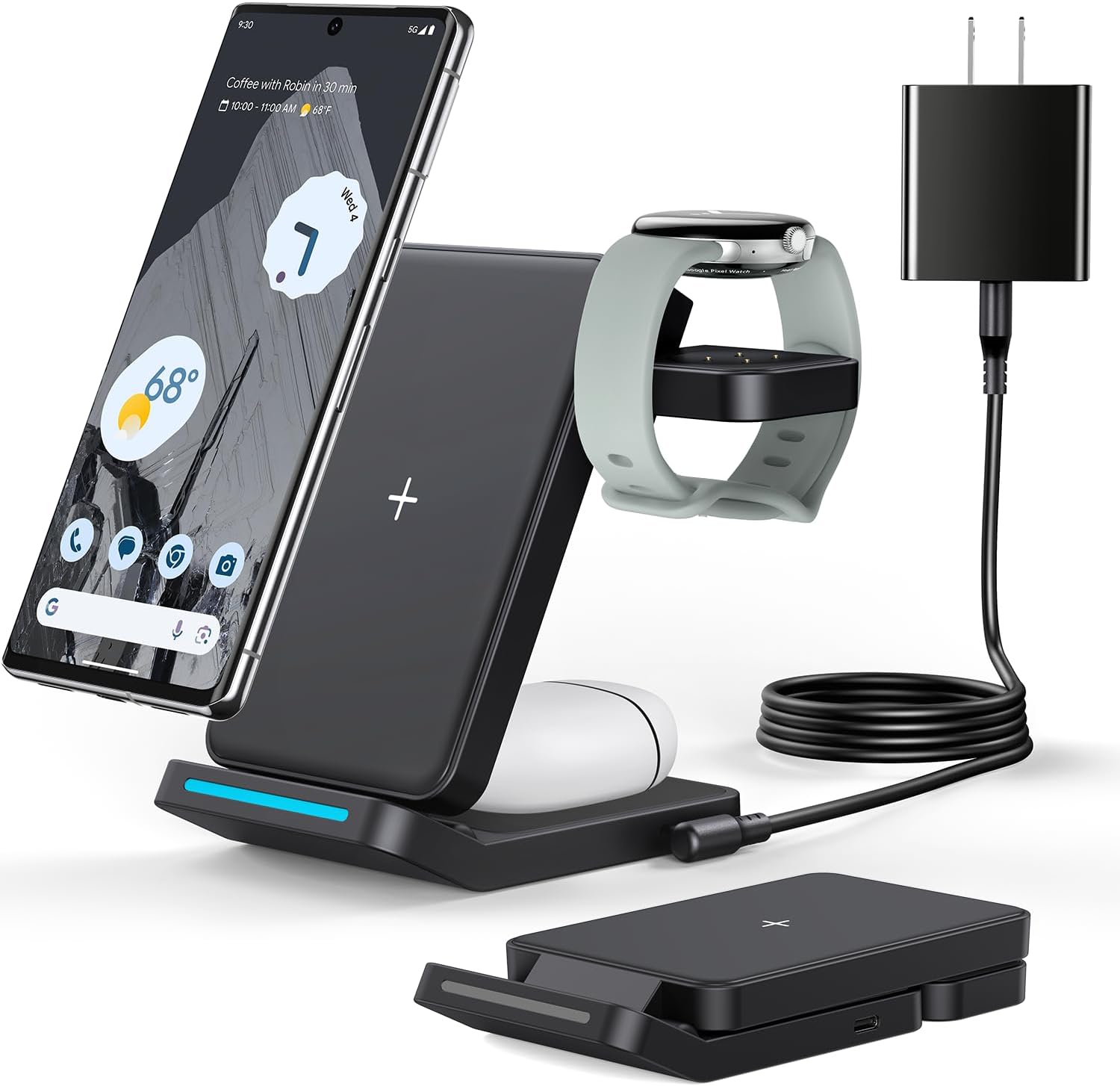 Amazon.com: SwanScout 3 in 1 Charging Station for Google Pixel Watch 3/ ...