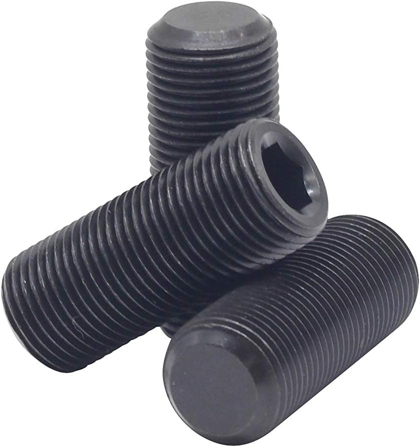 Amazon.com: (2pcs) BelMetric M12X1.0X40 Fine Thread Flat Point Allen ...