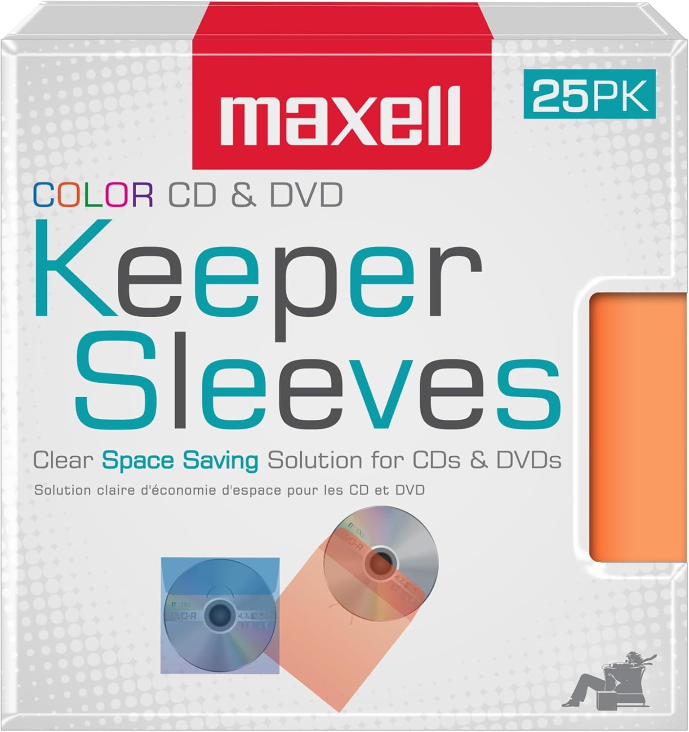 Amazon.com: Maxell® CD/DVD Keepers, Assorted Colors, Pack of 25 : Home ...