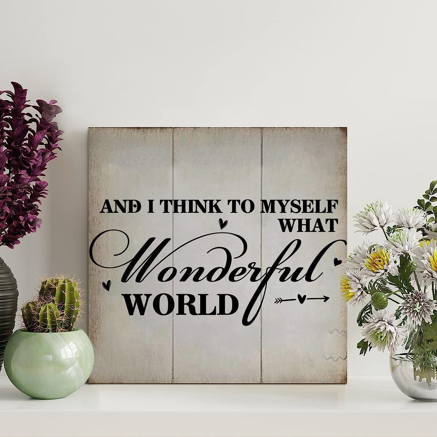 Amazon.com : Rustic Wooden Pallet Sign And I Think to Myself What A ...