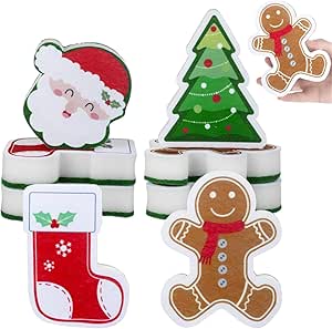 Amazon.com: Christmas Sponges, Kitchen Dual Sided Dish Sponges for ...