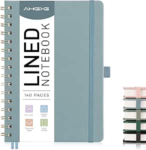 Amazon.com : AHGXG Lined Spiral journaling notebooks with Numbered ...