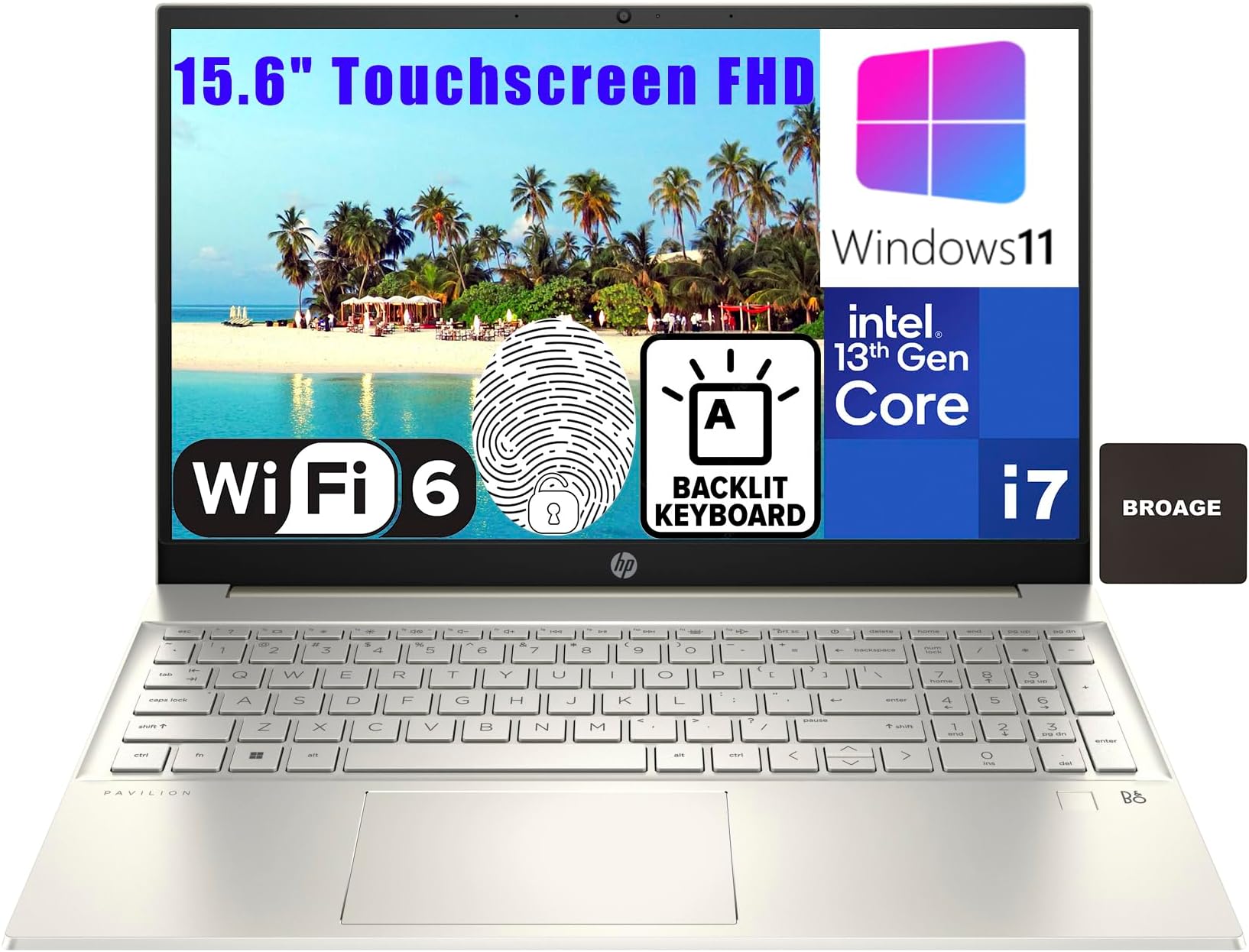 Amazon.com: HP 2023 Pavilion 15 15.6" Touchscreen FHD Laptop Computer ...