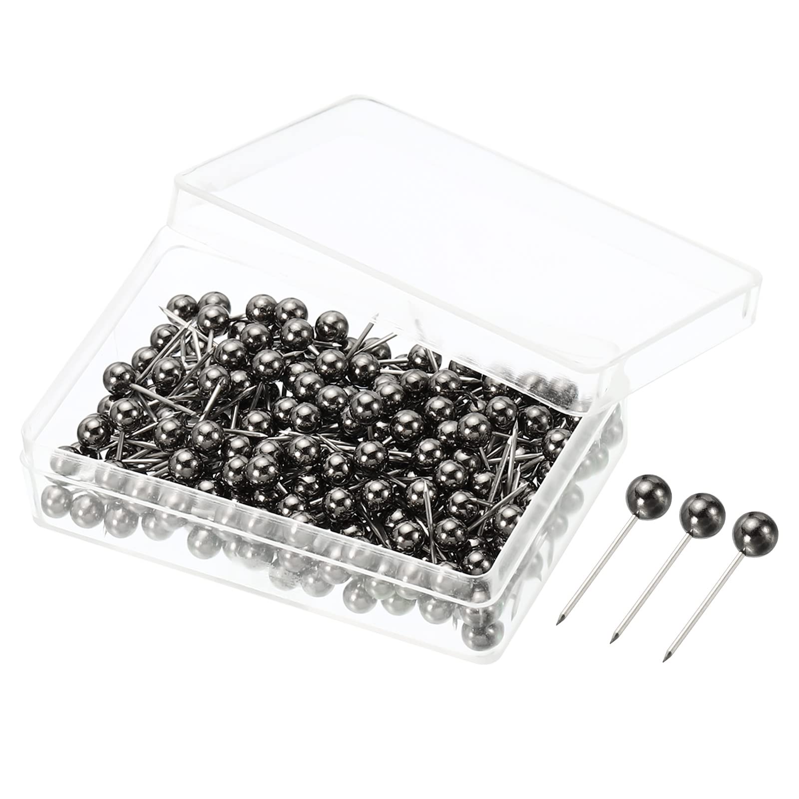 Amazon.com: PATIKIL Push Pins, 200 Pack Round Head Map Tacks Thumb ...