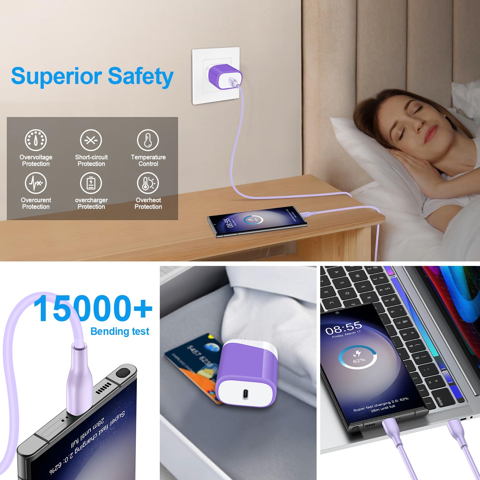 Snapklik.com : USB C Pixel 8 Fast Charger For Google Pixel 8 Pro 8 7a 7 ...